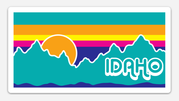Scenic Neon Idaho Mountains - Mini Sticker (10-Pack) – Ruby Bloom ...